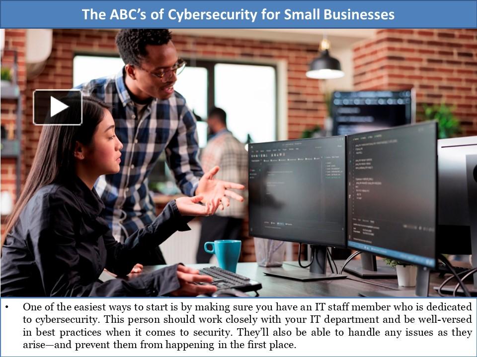 The ABCs of Cybersecurity for Small Businesses presentation | free to ...