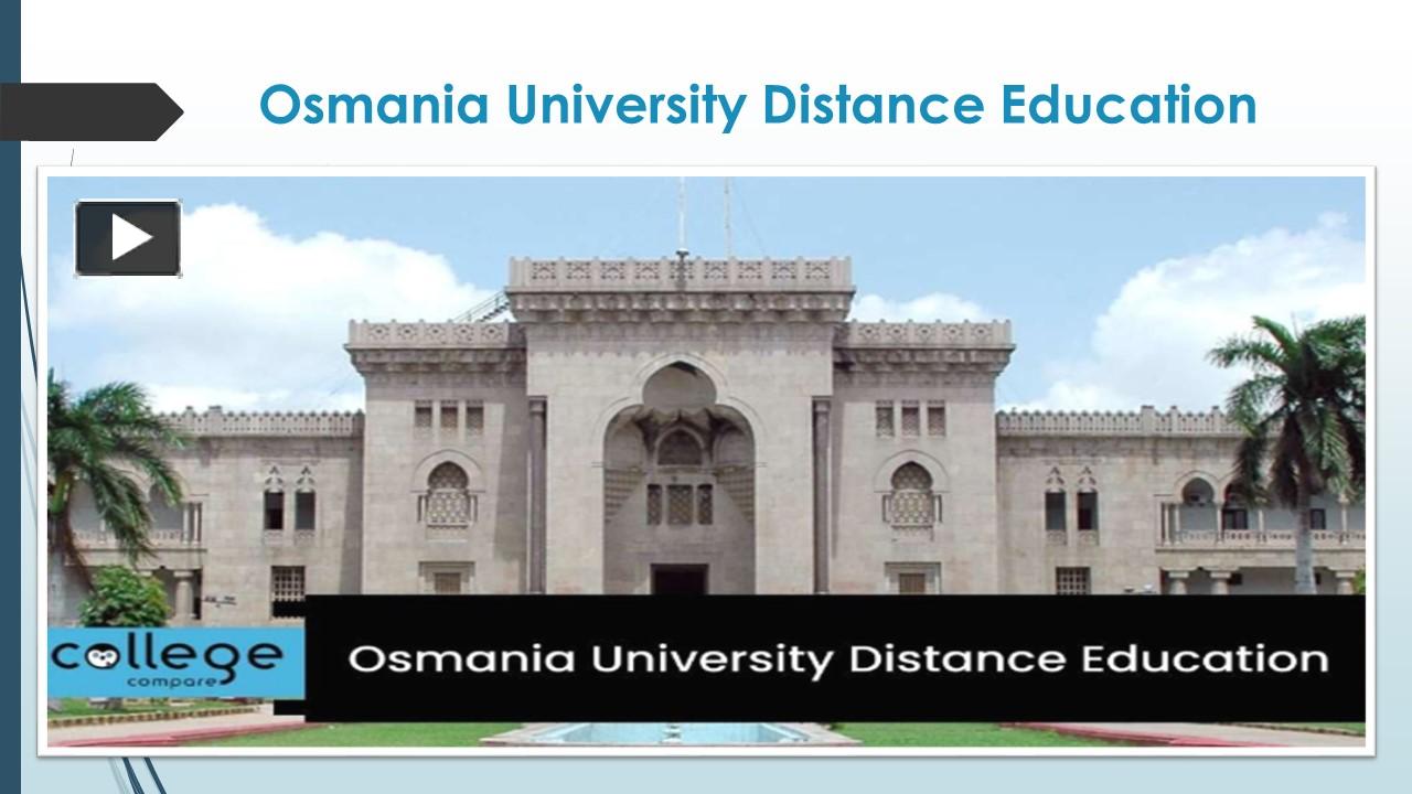 Osmania University Distance Education presentation | free to download