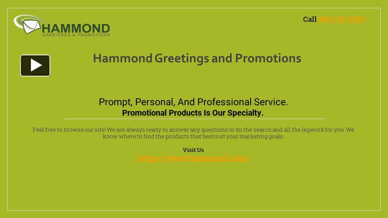 PPT – Hammond Greetings and Promotions PowerPoint presentation | free ...