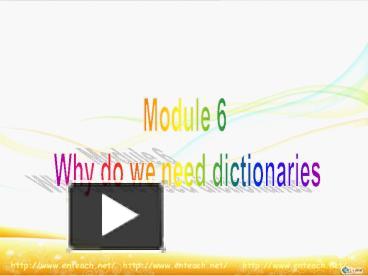 PPT – Module 6 PowerPoint presentation | free to view - id: 95ff3-MWU0M