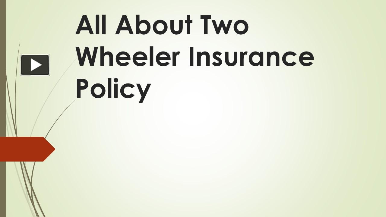 Two Wheeler Insurance Online presentation | free to download