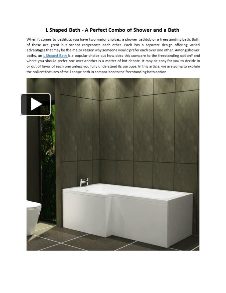 L Shaped Bath - A Perfect Combo of Shower and a Bath presentation ...