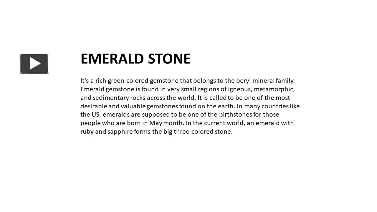 PPT – Check Benefits of Emerald Stone and Cost | The Green Emerald ...