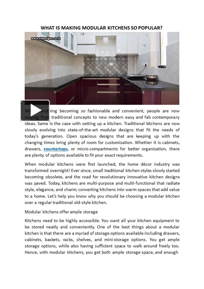 What Is Making Modular Kitchens So Popular? presentation | free to download