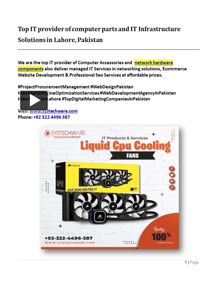 PPT – Top IT provider of computer parts and IT Infrastructure Solutions ...