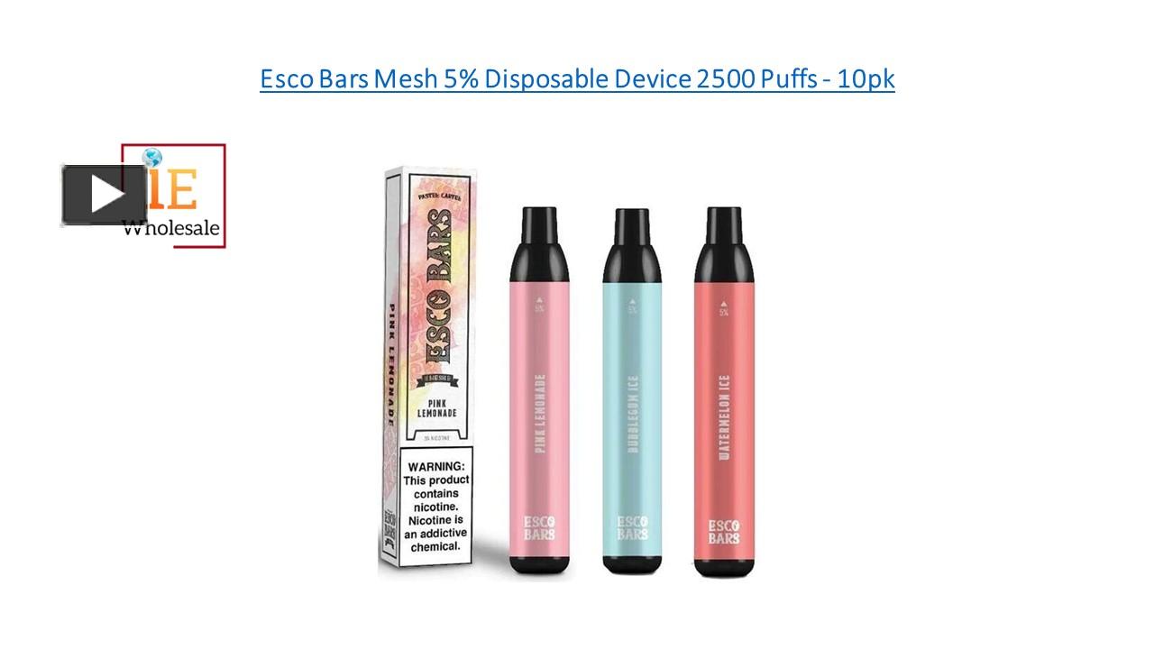 PPT – Esco Bars Mesh 5% Disposable Device 2500 Puffs - 10pk PowerPoint ...