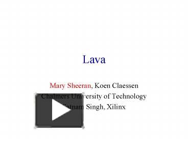 Lava presentation | free to view