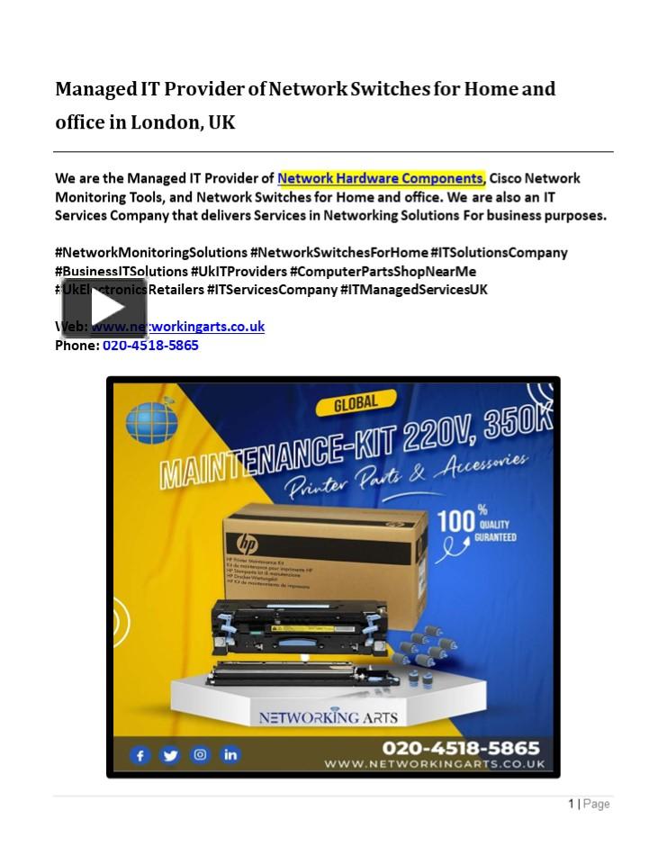 PPT – Managed IT Provider of Network Switches for Home and office in ...