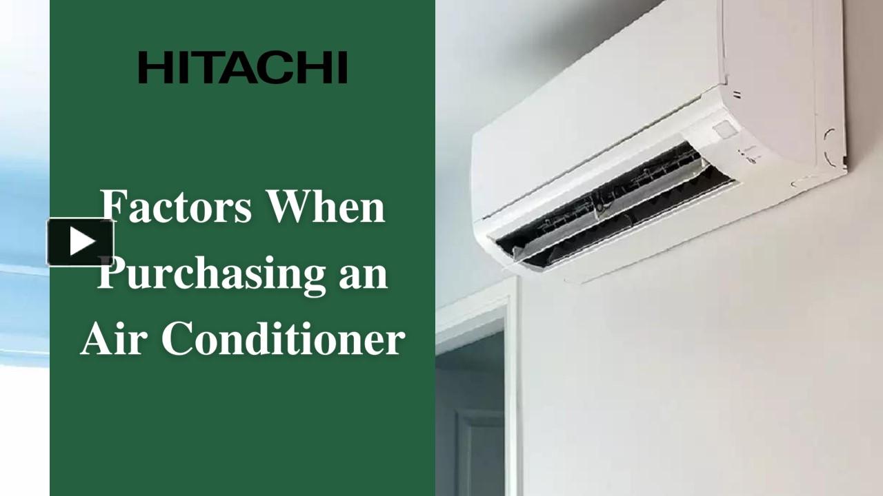 Factors When Purchasing an Air Conditioner presentation | free to download
