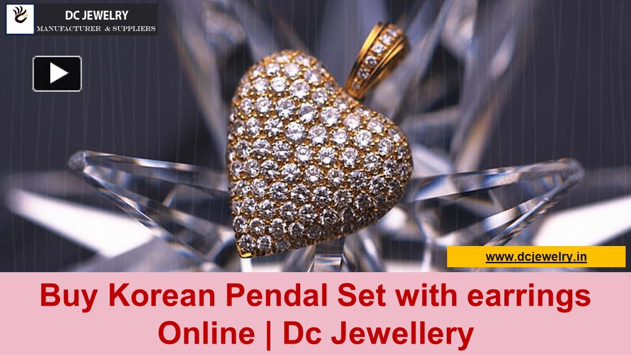 Buy Korean Pendal Set with earrings Online | Dc Jewellery presentation ...