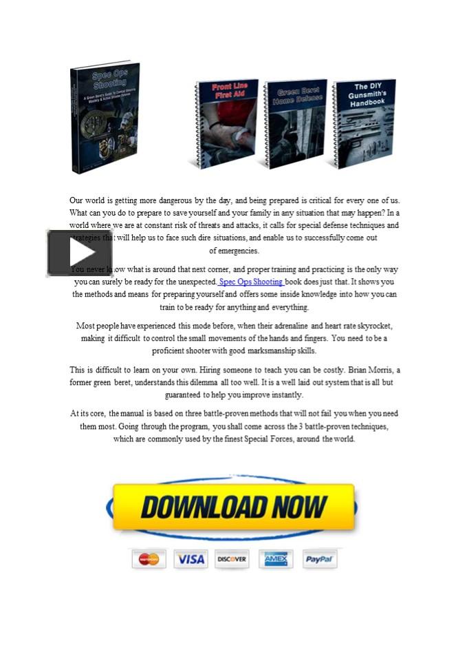 Spec Ops Shooting PDF / Book Brian Morris Program presentation | free ...