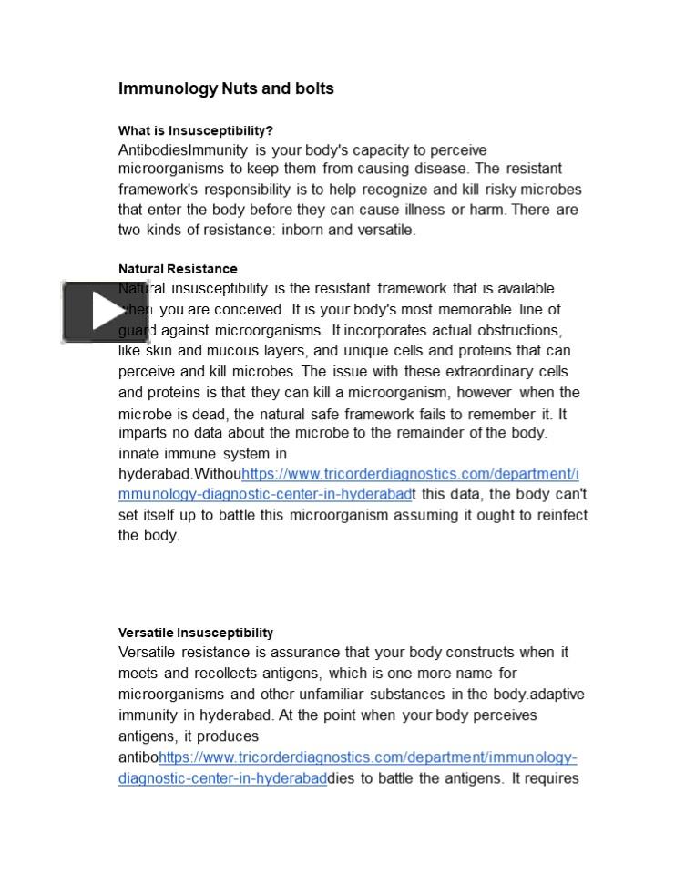 PPT – Immunology nuts and bolts PowerPoint presentation | free to ...