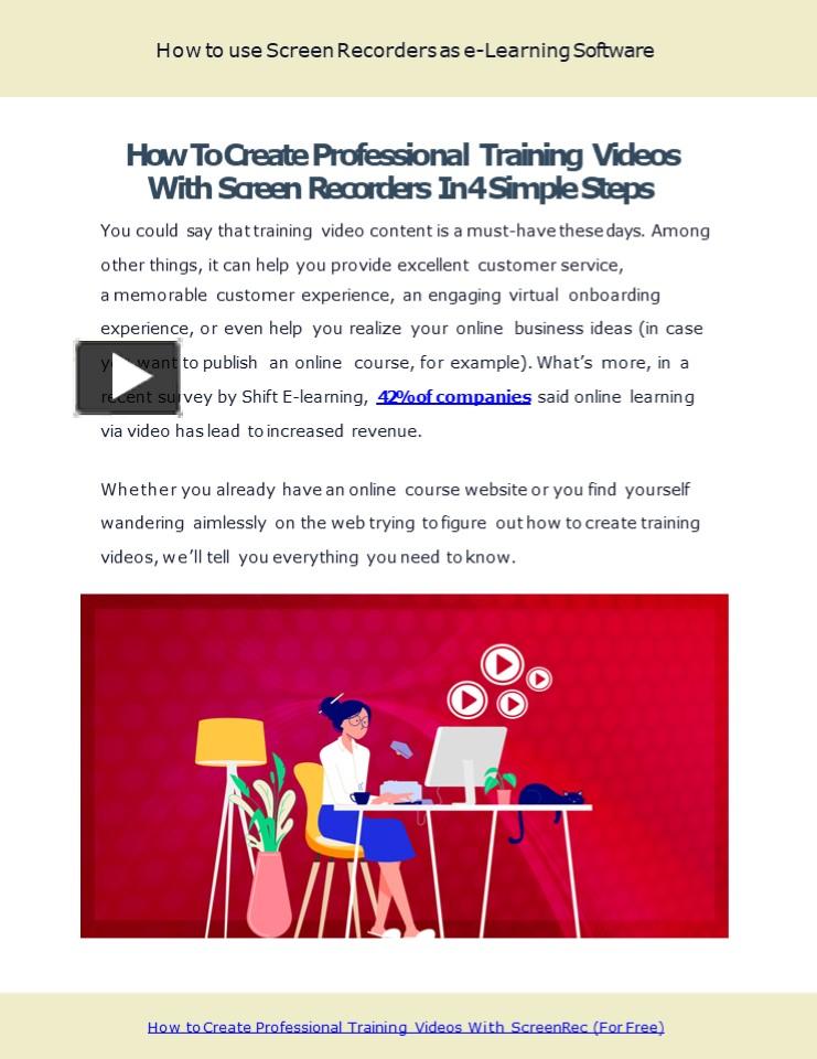 PPT – How to Create Professional Training Videos For Elearning ...