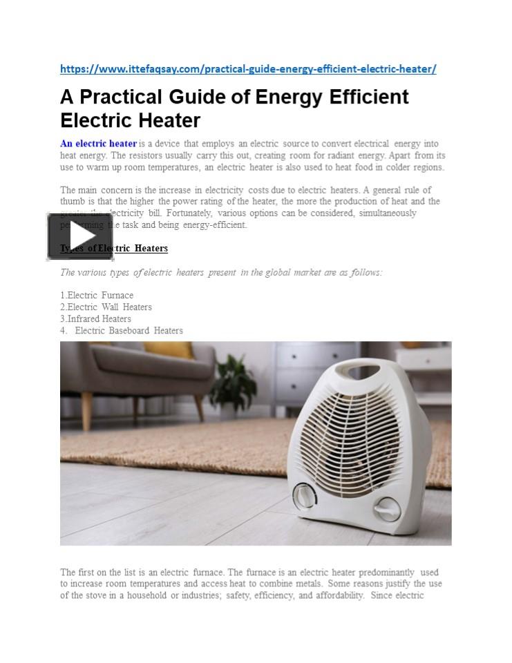 A Practical Guide of Energy Efficient Electric Heater presentation ...