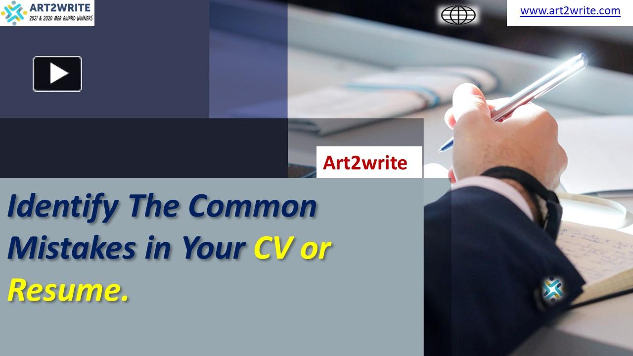 PPT – Identify The Common Mistakes in Your CV or Resume PowerPoint ...