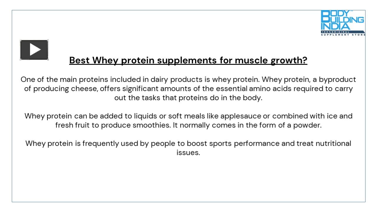 PPT – Best Whey protein supplements for muscle growth? PowerPoint ...