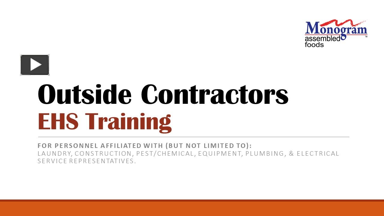 PPT – Contractor Safety Training ESP PowerPoint presentation | free to ...