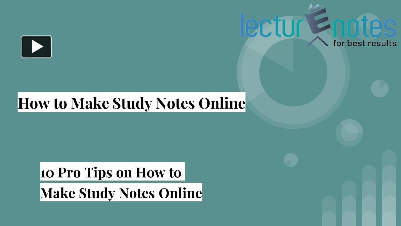 10 Pro Tips on How to Make Study Notes Online presentation | free to ...