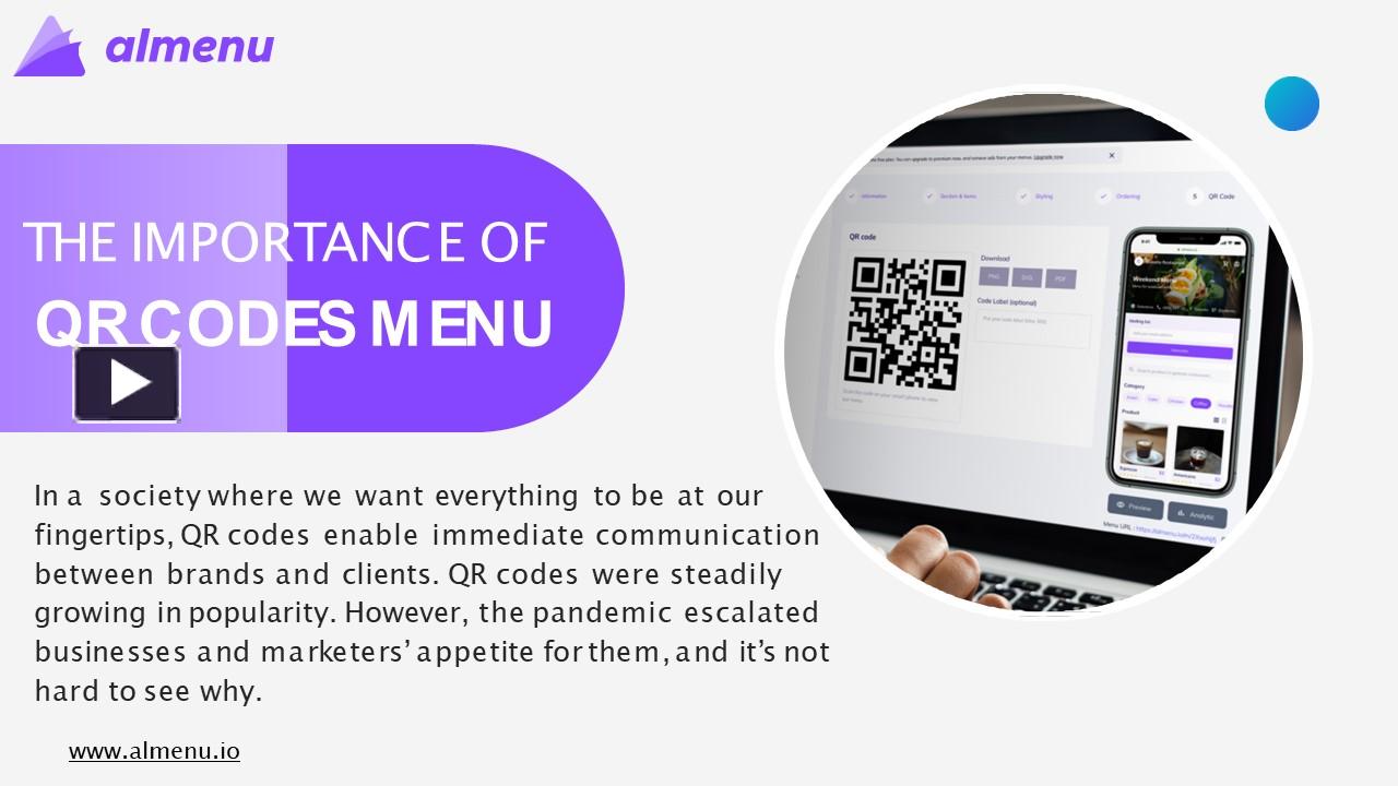 PPT – The importance of QR codes Menu PowerPoint presentation | free to ...