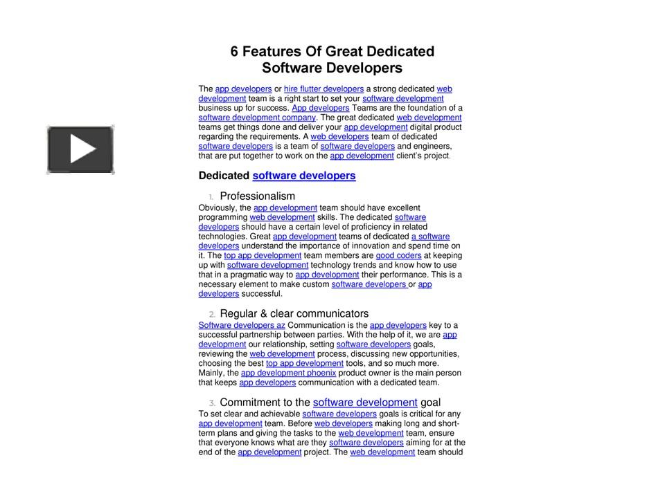PPT – 6 Features Of Great Dedicated Software Developers PowerPoint ...