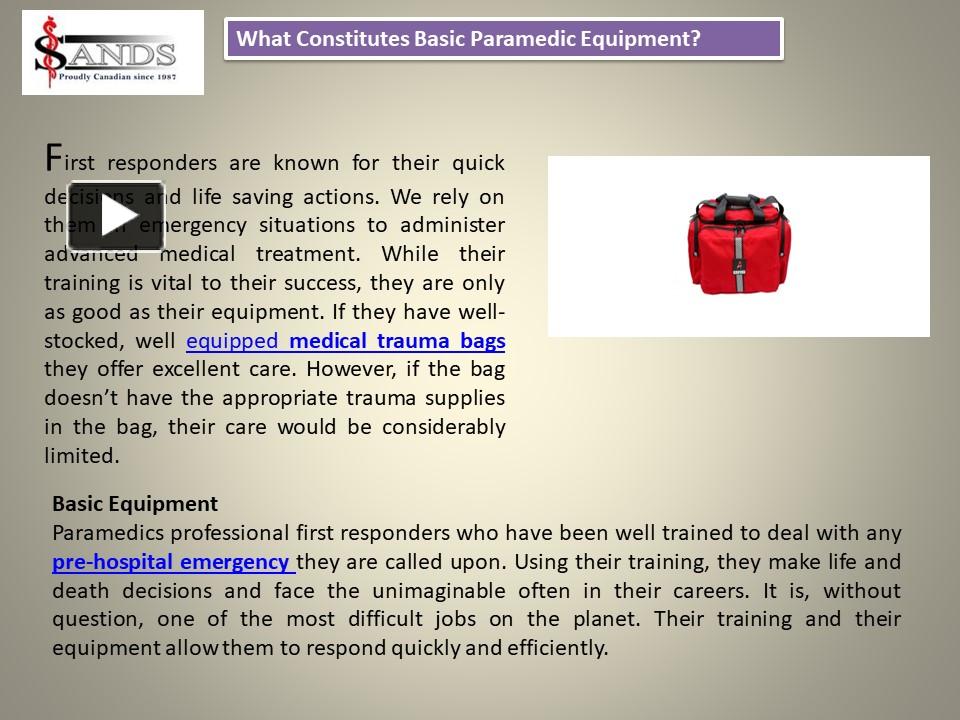 PPT – Paramedic equipment canada PowerPoint presentation | free to ...