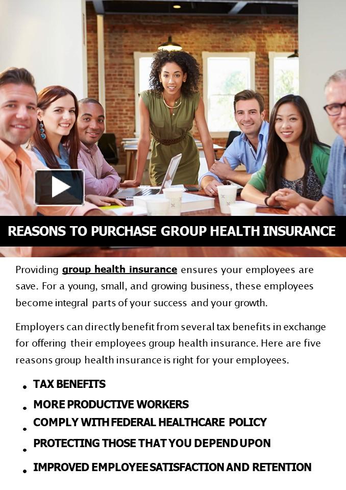 PPT – REASONS TO PURCHASE GROUP HEALTH INSURANCE PowerPoint ...