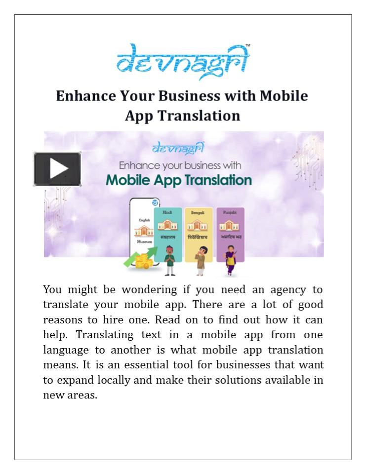 PPT – Enhance Your Business with Mobile App Translation PowerPoint ...