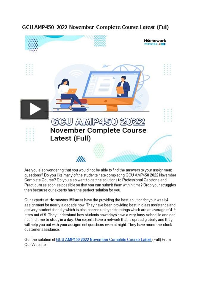 GCU AMP450 2022 November Complete Course Latest (Full) presentation ...