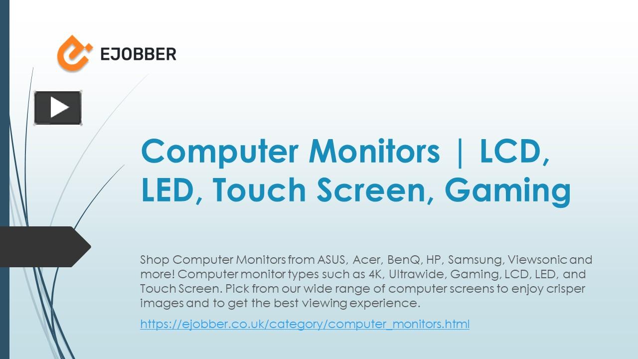 PPT – Computer Monitors | LCD, LED, Touch Screen, Gaming PowerPoint ...