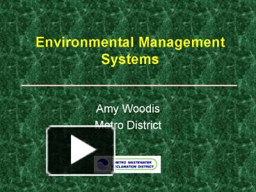 PPT – Environmental Management Systems PowerPoint presentation | free ...