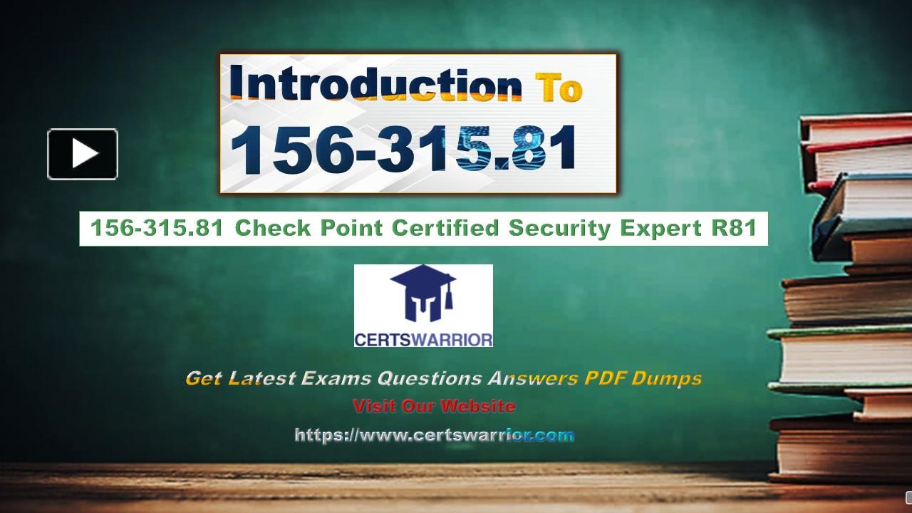 PPT – 156-315.81 Check Point Certified Security Expert R81 PowerPoint ...