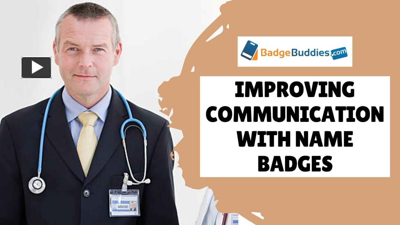 How Do Name Badges Help with Communication? presentation | free to download