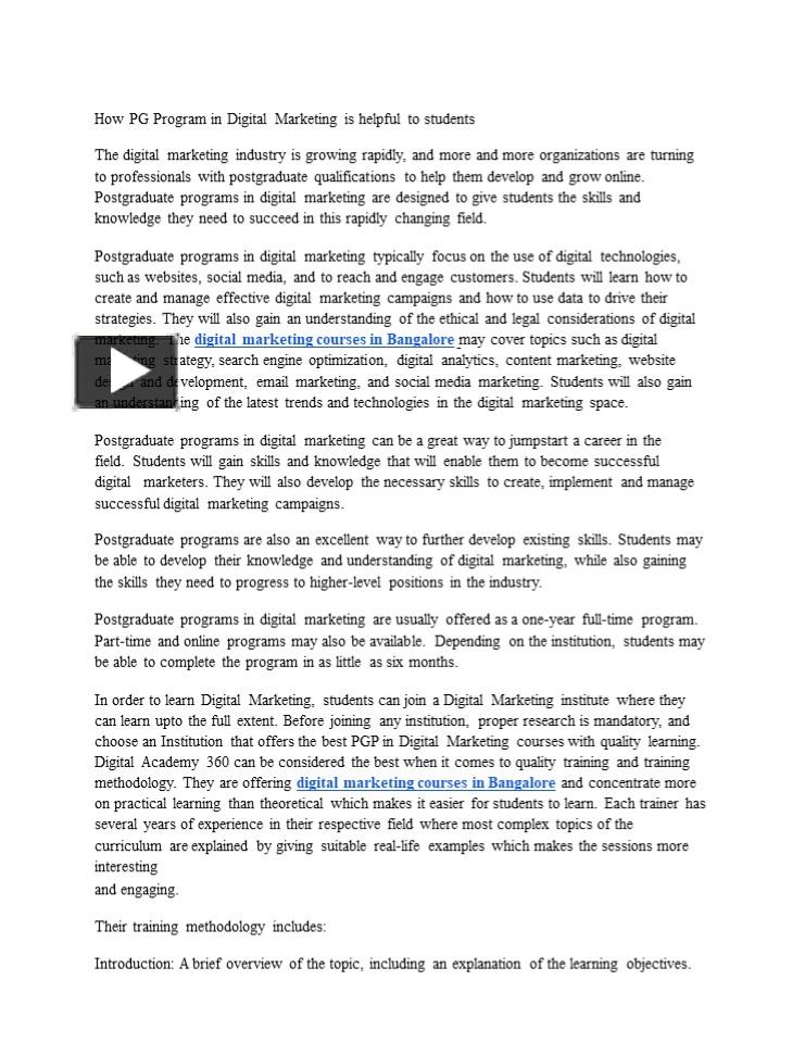 PPT – How PG Program in Digital Marketing is helpful to students ...