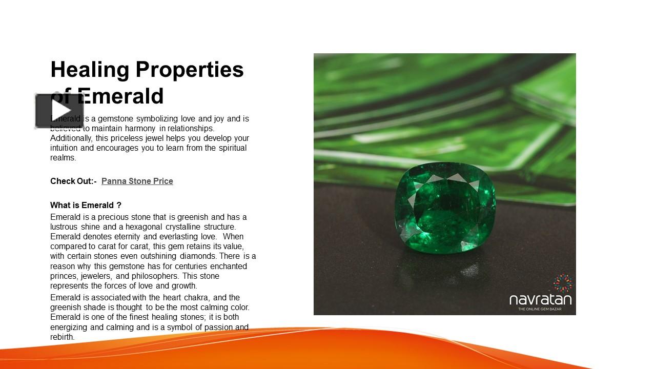 PPT – Healing Properties of Emerald PowerPoint presentation | free to ...