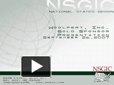 Woolpert, Inc. Gold Sponsor Presentation presentation | free to view