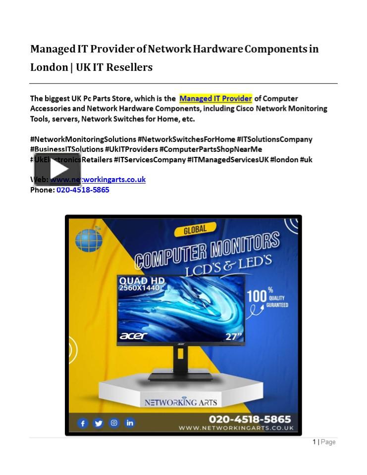 PPT – UK IT Resellers providing Cisco Network Monitoring Tools ...