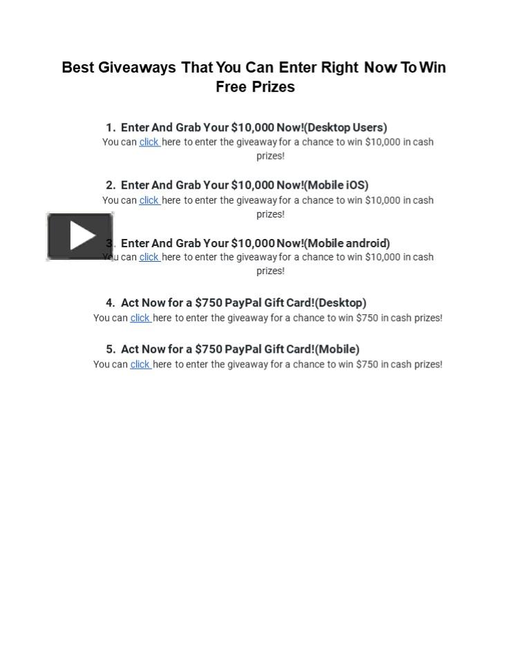 PPT – Best Giveaways PowerPoint presentation | free to download - id ...