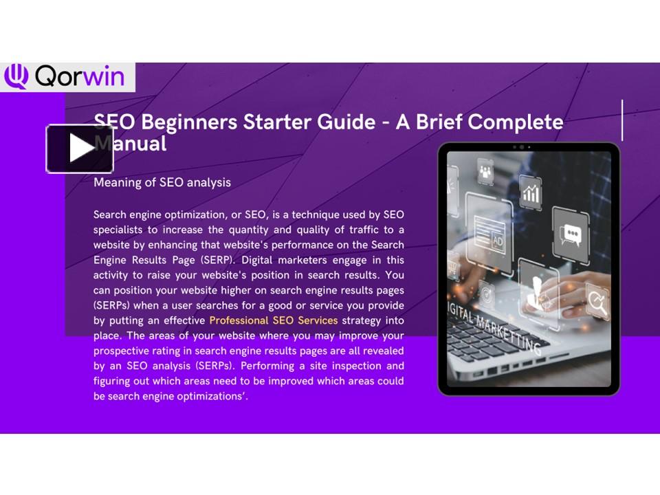 PPT – SEO Beginners Starter Guide - A Brief Complete Manual PowerPoint ...