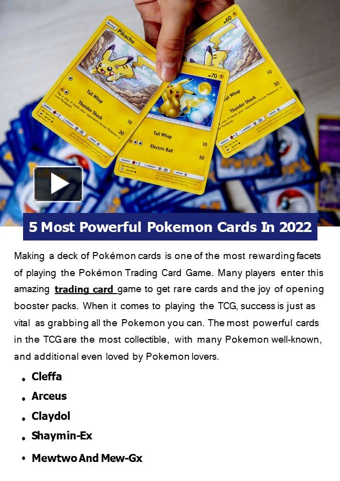 5 Most Powerful Pokemon Cards In 2022 presentation | free to download