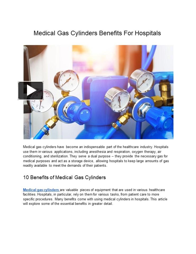 PPT – Medical Gas Cylinders Benefits For Hospitals PowerPoint ...