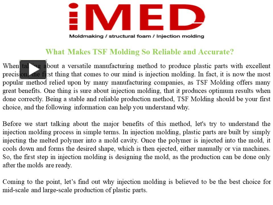 PPT – What Makes TSF Molding So Reliable and Accurate? PowerPoint ...