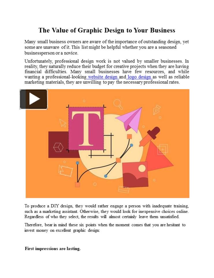 PPT – The Value of Graphic Design to Your Business PowerPoint ...