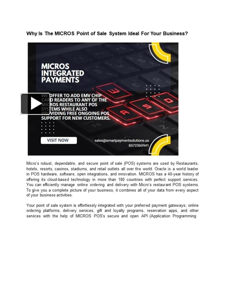 PPT – Why Is The MICROS Point of Sale System Ideal For Your Business ...
