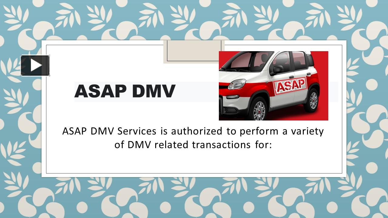 PPT – DMV ASAP - Best Registration & Title Service in Las Vegas, NV (1 ...