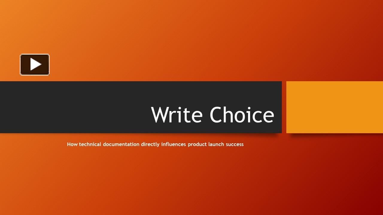 PPT – How technical documentation directly influences product launch ...