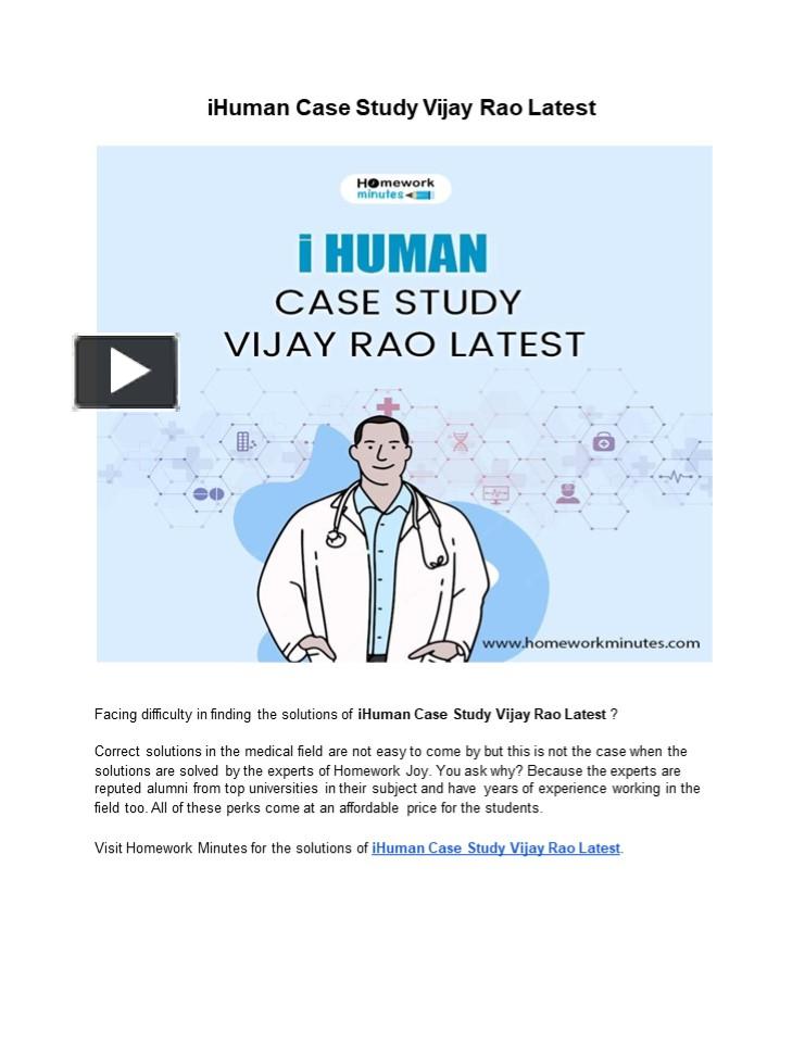 PPT – iHuman Case Study Vijay Rao Latest PowerPoint presentation | free ...