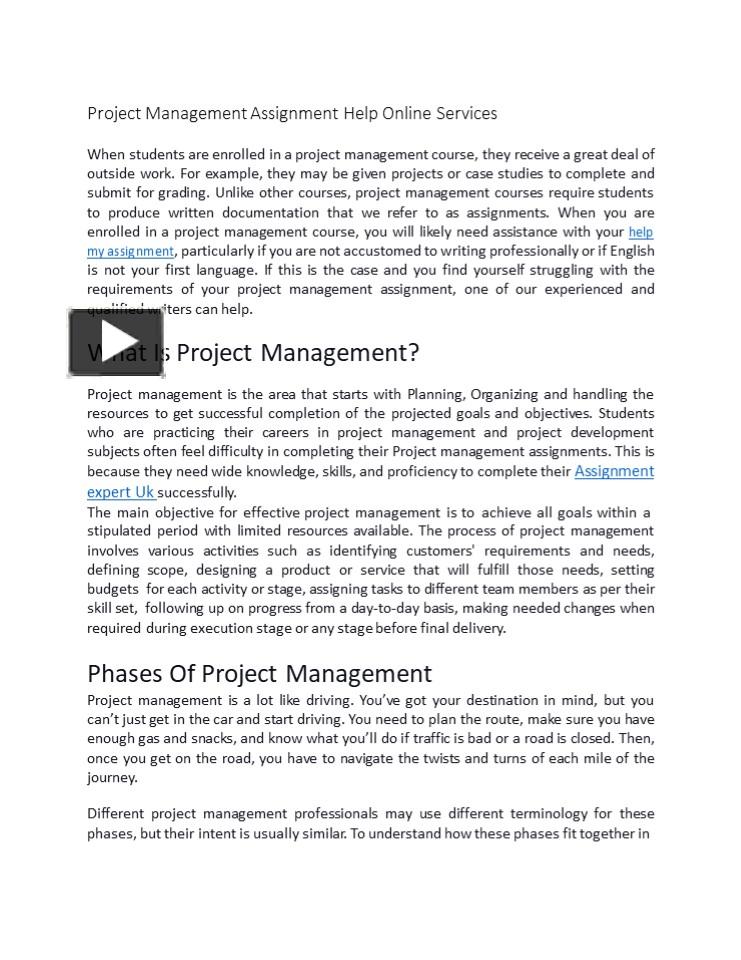 PPT – Project Management Assignment Help PowerPoint presentation | free ...