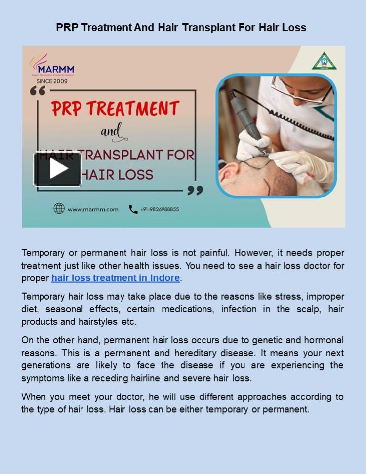 PRP Treatment And Hair Transpalnt For Hair Loss presentation | free to ...