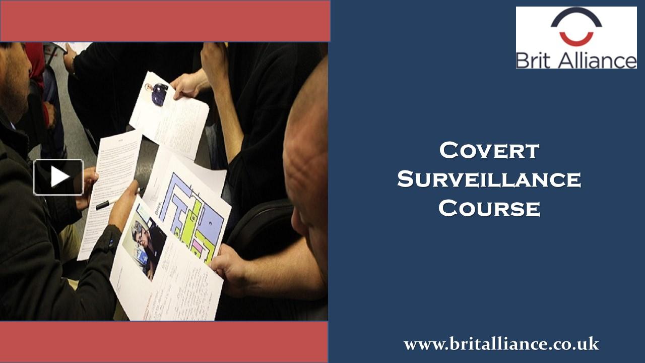 PPT – Covert Surveillance Course PowerPoint presentation | free to ...