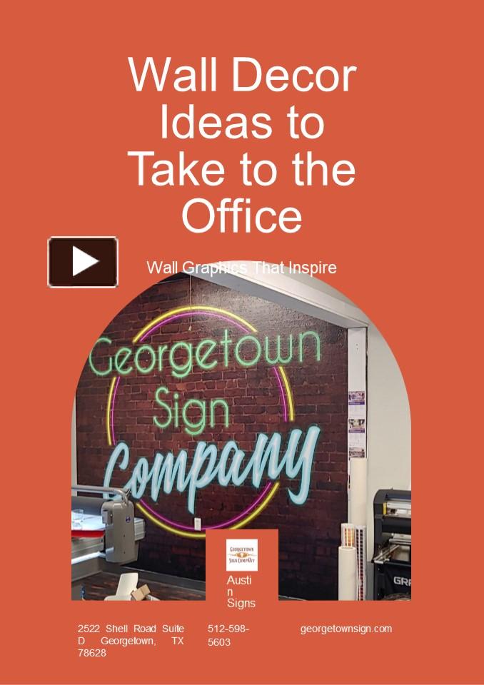 PPT – Best Wall Decor Ideas to Take to the Office PowerPoint ...